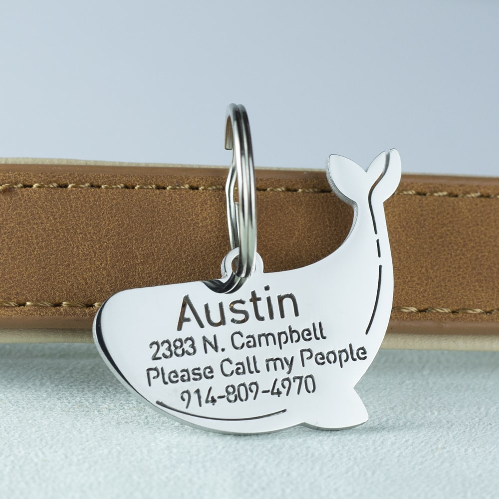 Blue Whale Dog ID Tag - Taglec