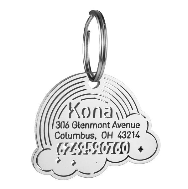Rainbow Dog ID Tag: Brighten Up Your Pet's Collar | Taglec
