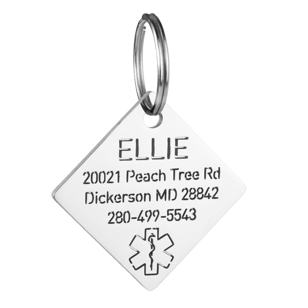 Square Dog ID Tag - Taglec
